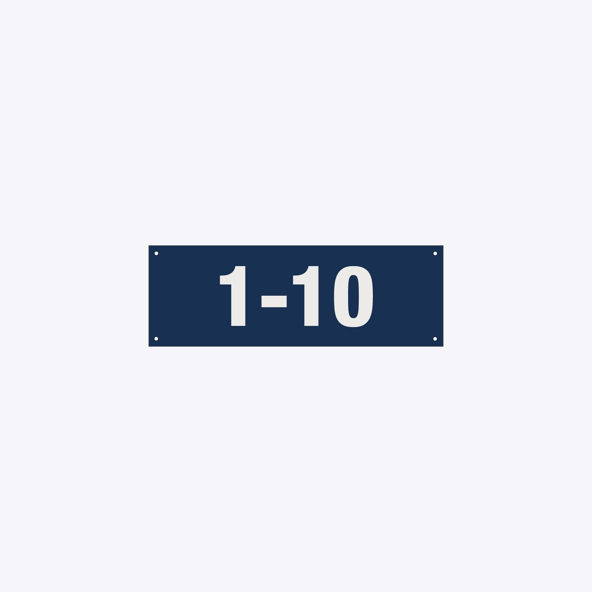 Dzīvokļu numuru plāksne - Rīga 100 x 300mm – LATSIGN