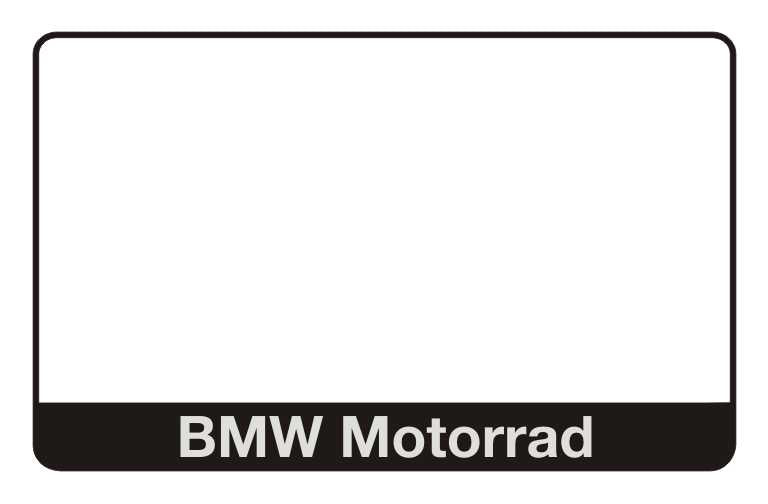 Motocikla numura turētājs ar uzrakstu - BMW Motorrad – LATSIGN